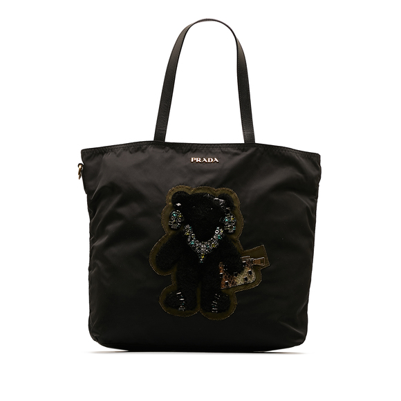 Prada | Bags | Prada Beijing Olympics Teddy Bear Tessuto Tote Bag ...